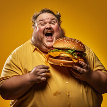 Obese Man And Junk Food Free Stock Photo - Public Domain Pictures