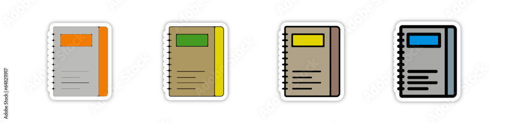 Vector de Stock picto logo icones et symbole trace couleur agenda note ...