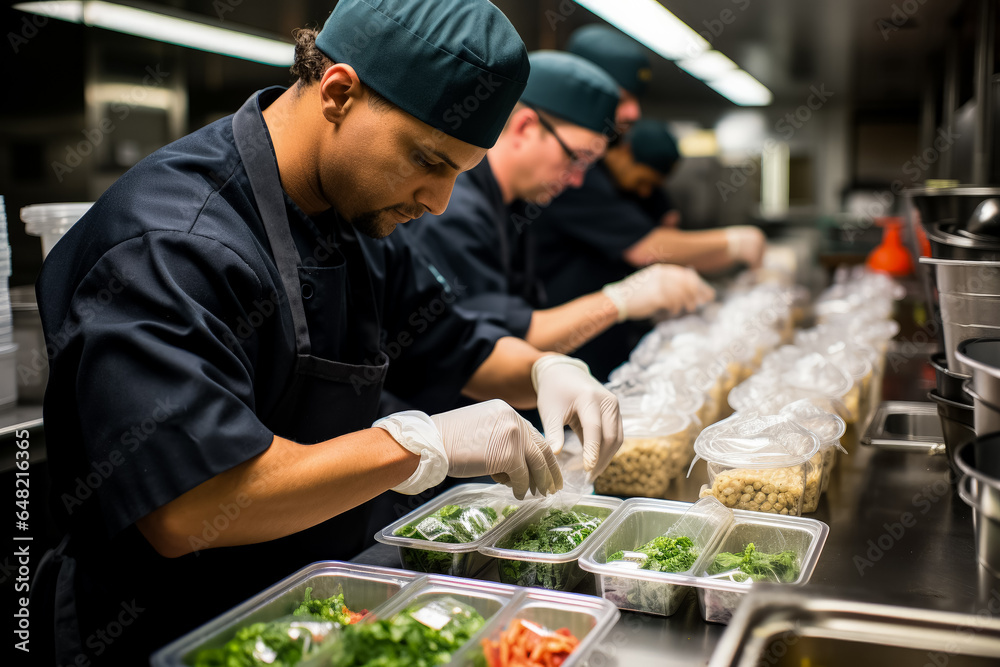 Behind-the-scenes look at airline catering facilities where chefs and ...