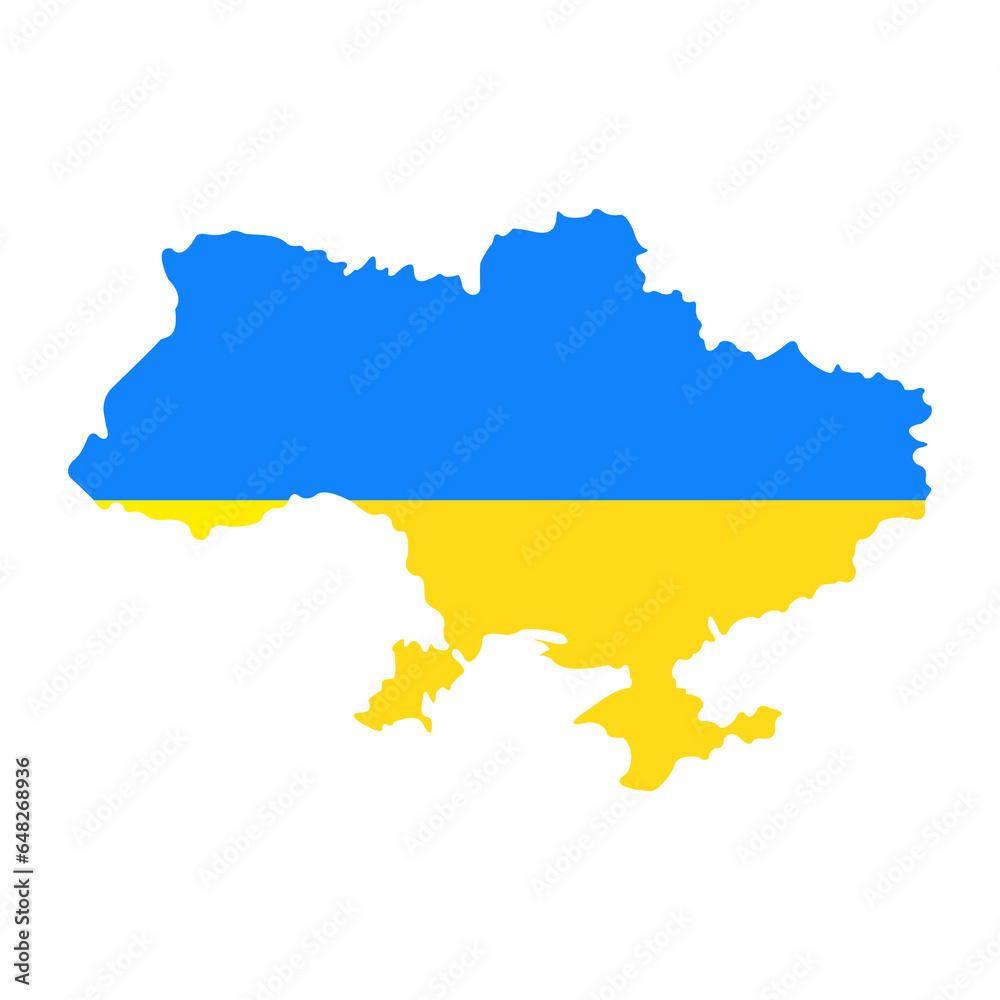 State borders of country Ukraine. Ukrainian border. Ukraine map. Card ...