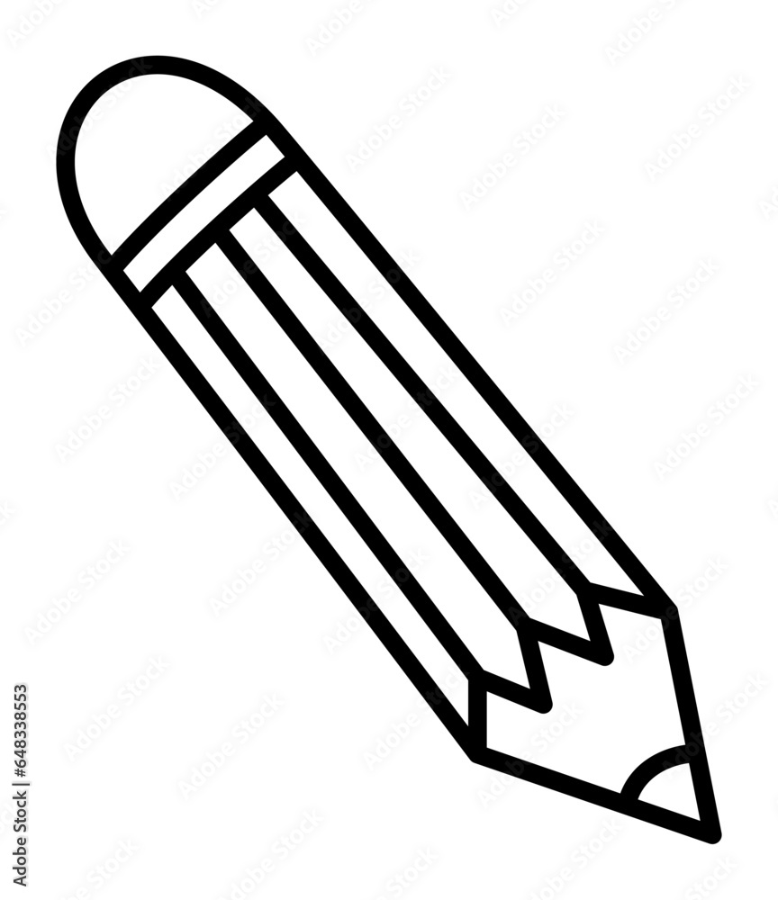 Pencil - Simple Website Icon and Mobile Application Outline Art for ... Pencil - Simple Website Icon and Mobile Application Outline Art for ...