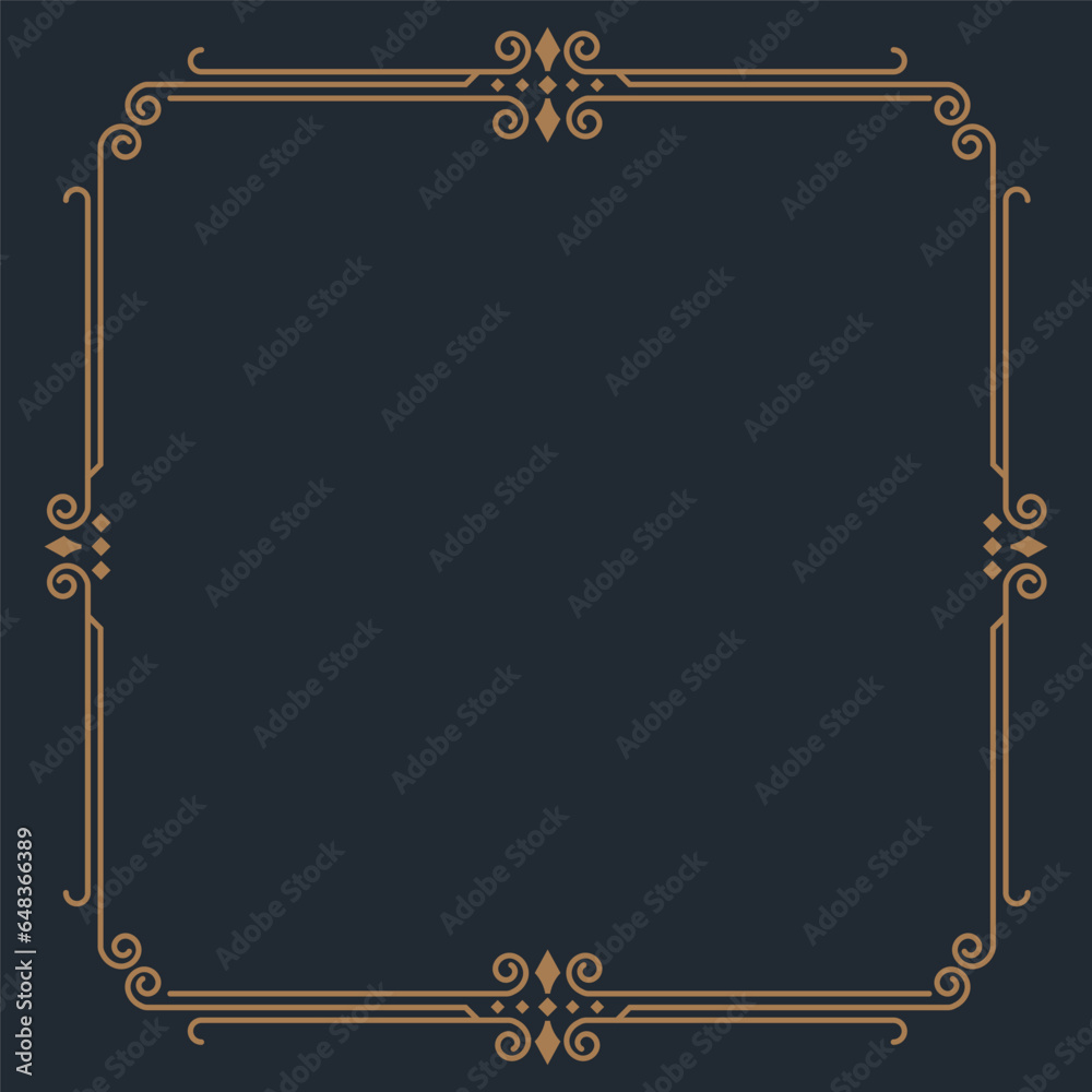 simple line frame Border decorative vector Stock Vector | Adobe Stock