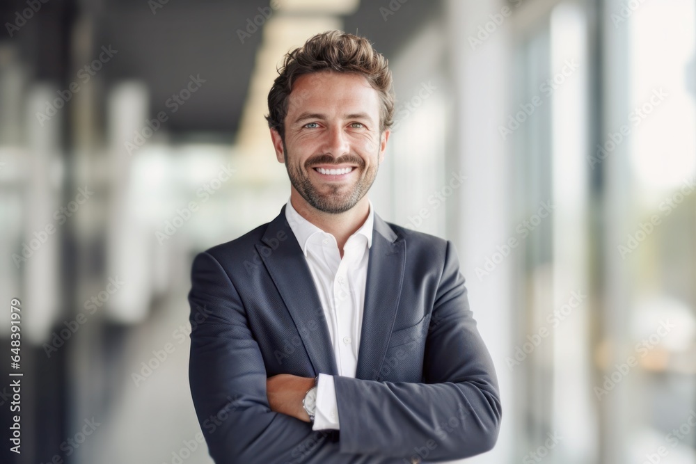 portrait of successful senior businessman consultant looking at camera ...