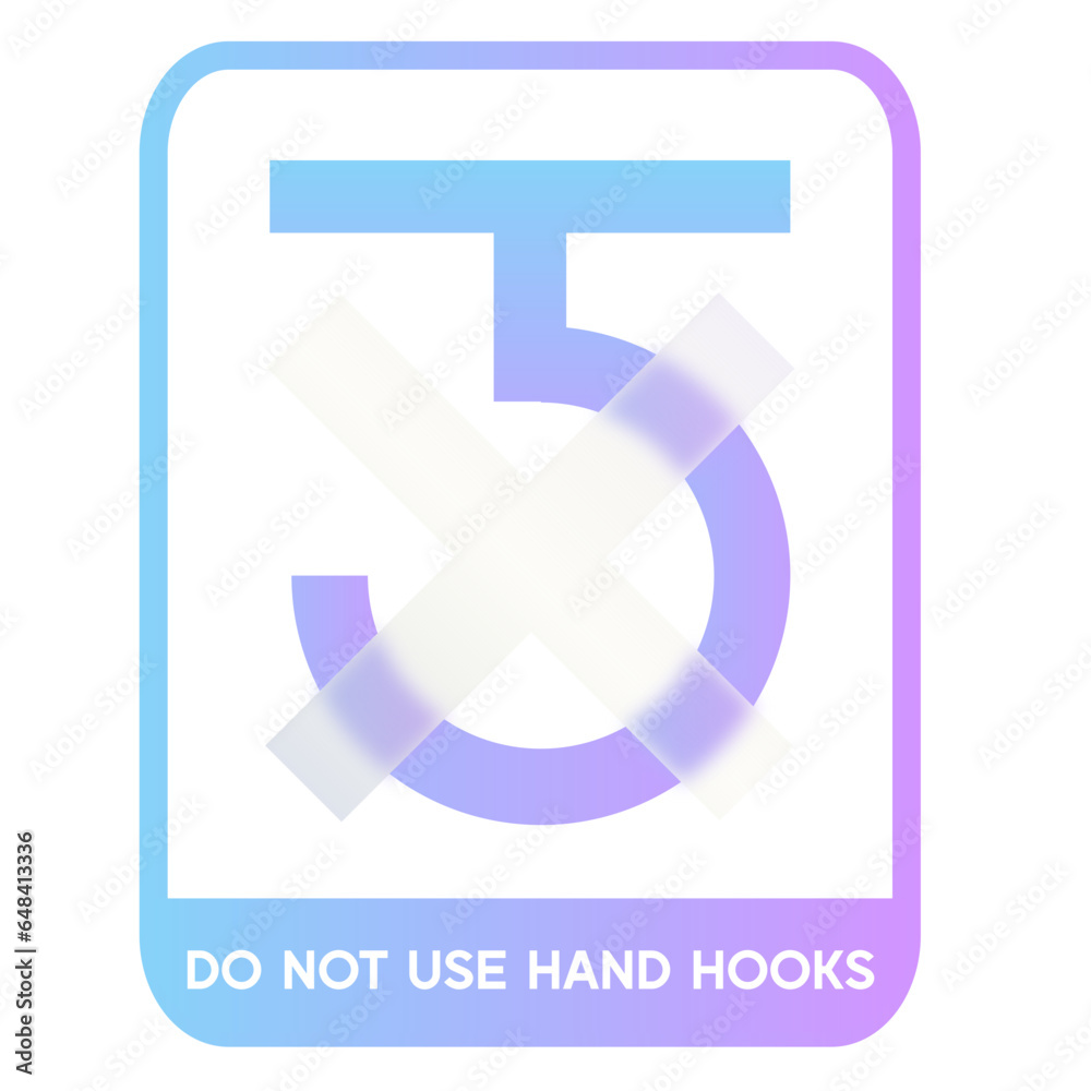 Do Not Use Hand Hooks Packing Glassmorphism UI Icon Sign and Symbol ...