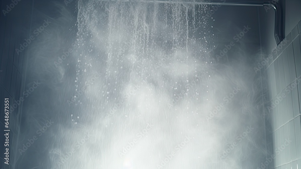 crystal-clear raindrops suspended in the air against a pure white ...