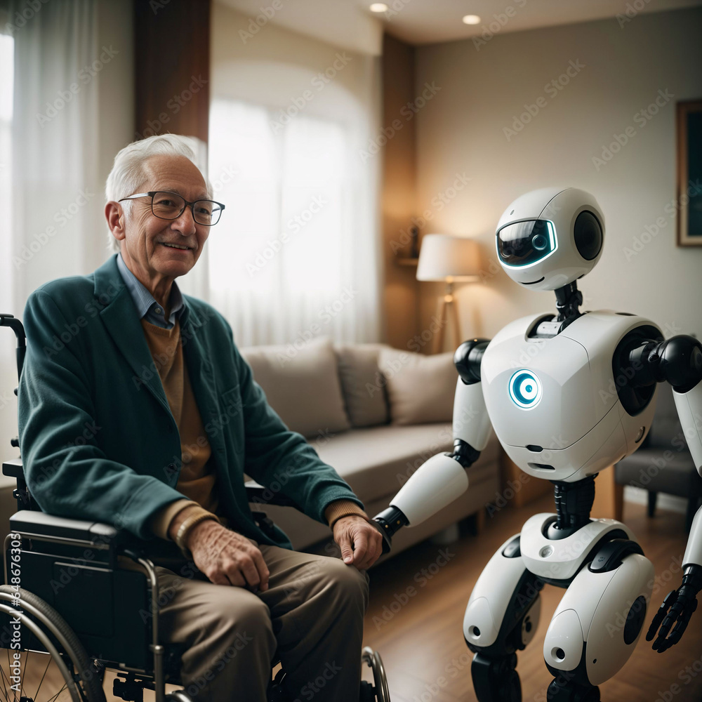 Robot assistant for person in wheelchair. Robotic geriatric care in ...