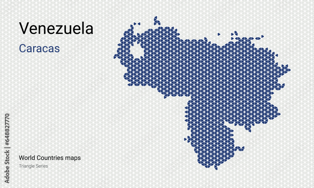 Creative map of Venezuela. Political map. Caracas is a Capital of ...