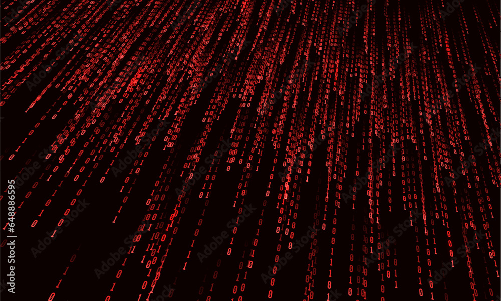 Binary computer code. Cyber background constructed with numbers one and ...