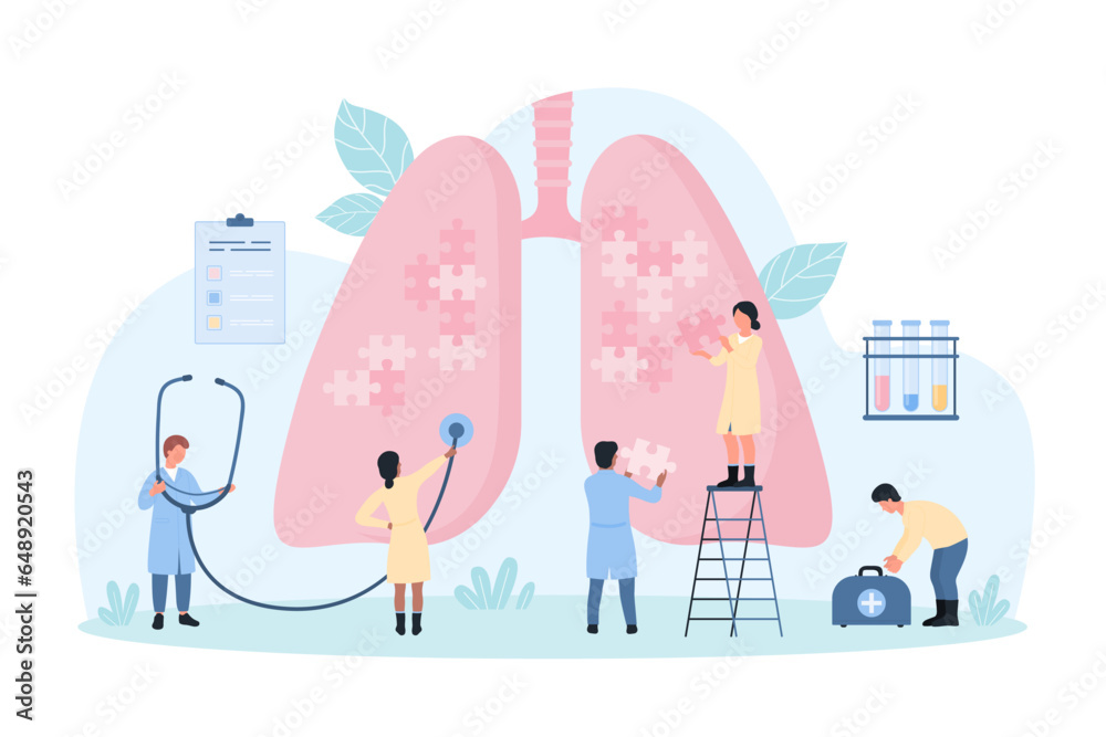 Vector de Stock Lungs health, pulmonology vector illustration. Cartoon ...