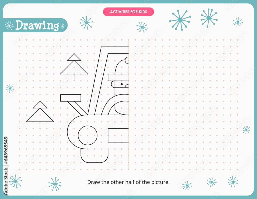 Christmas activities for kids. Finish the picture – Christmas Car and ...