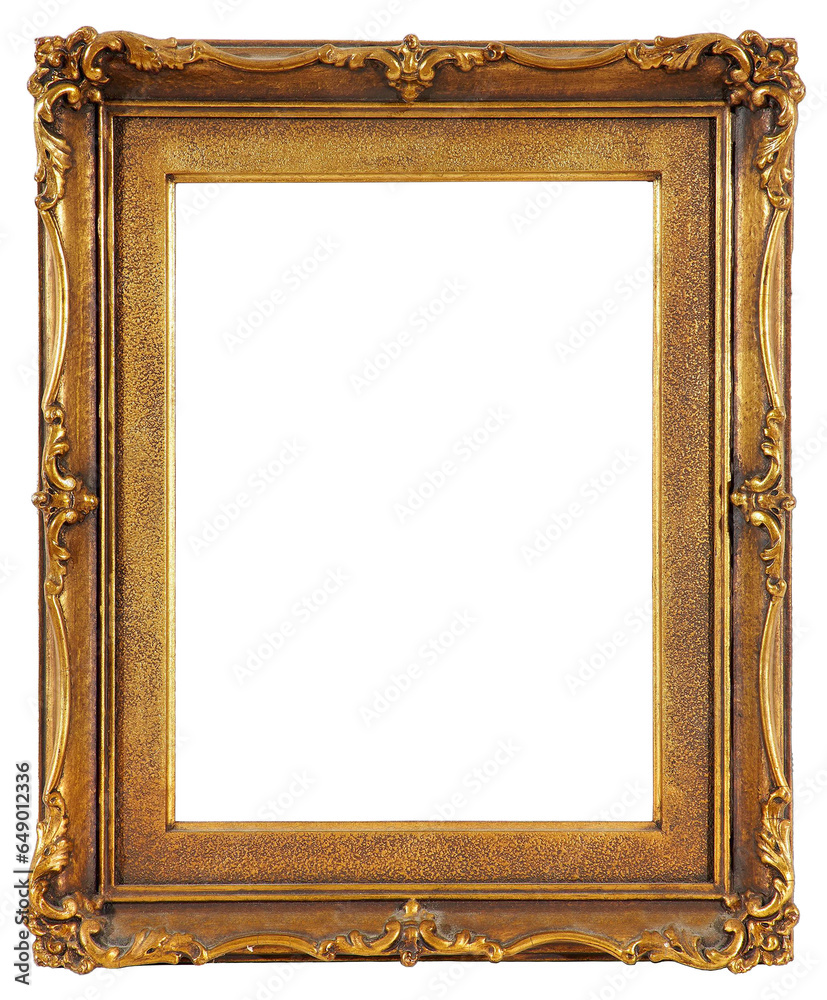 Large picture frame on a transparent background, in PNG format. Stock ...