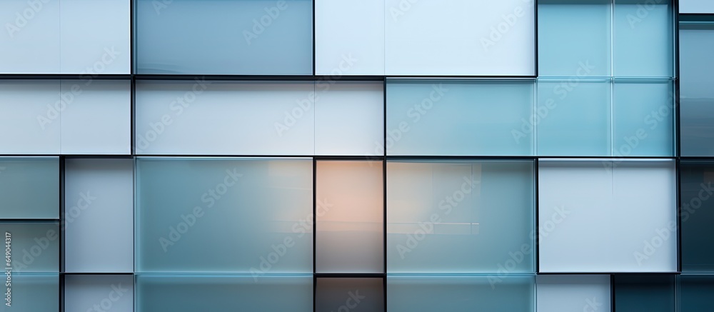 Close up of modern architecture in an industrial or office building ...