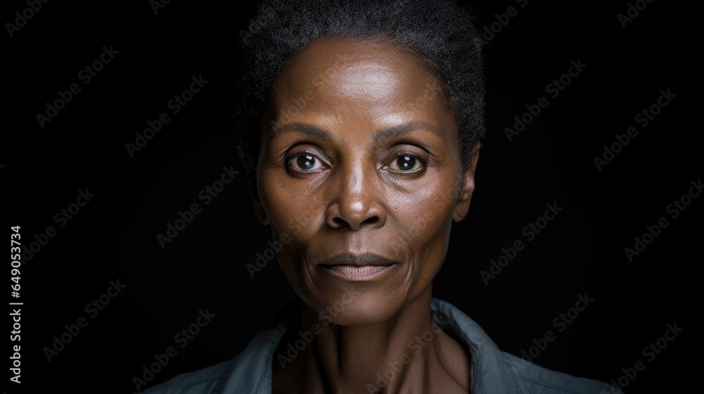 An earnestlooking woman in her late 40s, her striking cheekbones ...