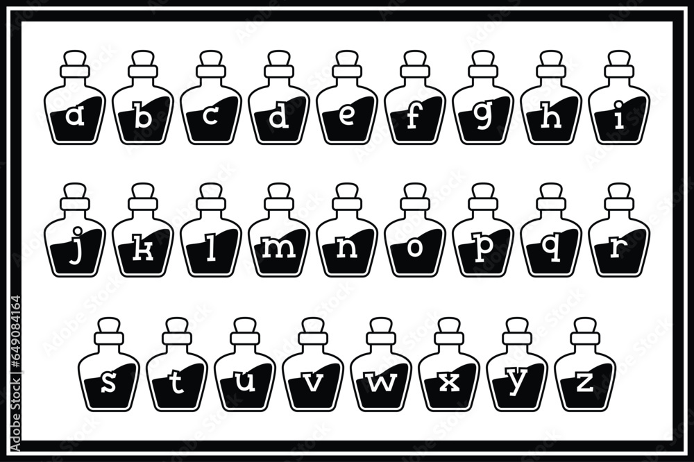 Versatile Collection of Potion Alphabet Letters for Various Uses Stock ...