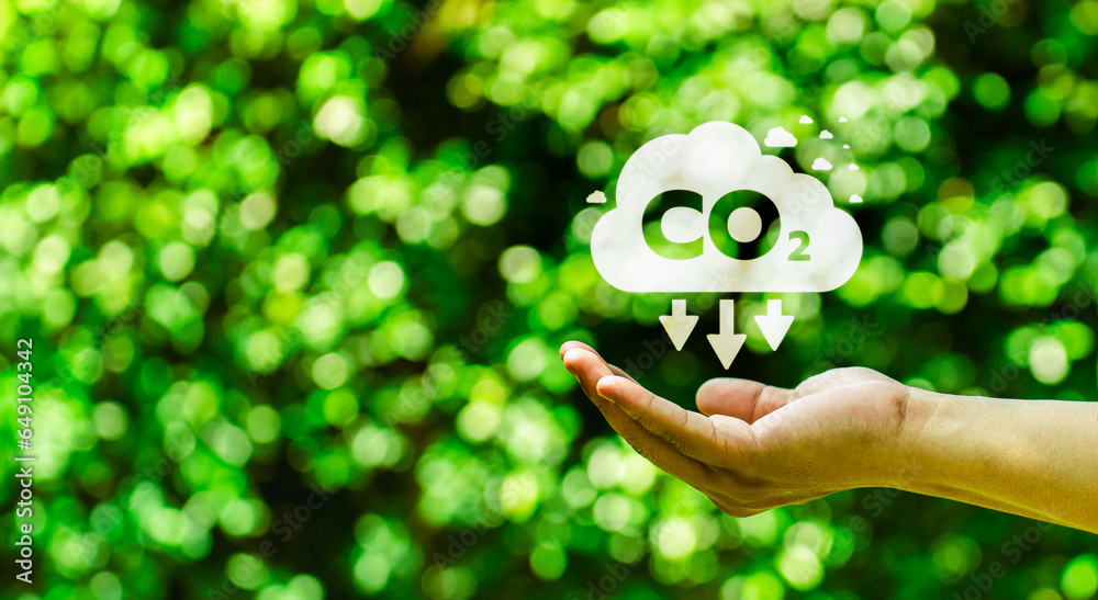 Reduce Co2 Emissions concepts, Global Warming, and Climate Change ...