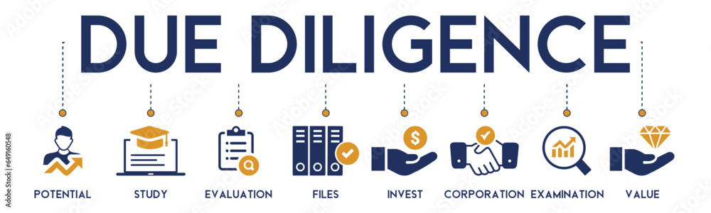 Due diligence banner website icon vector illustration concept with icon ...