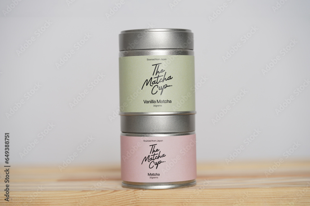 Two boxes above each other. The matcha cup is a matcha packaging mockup ...