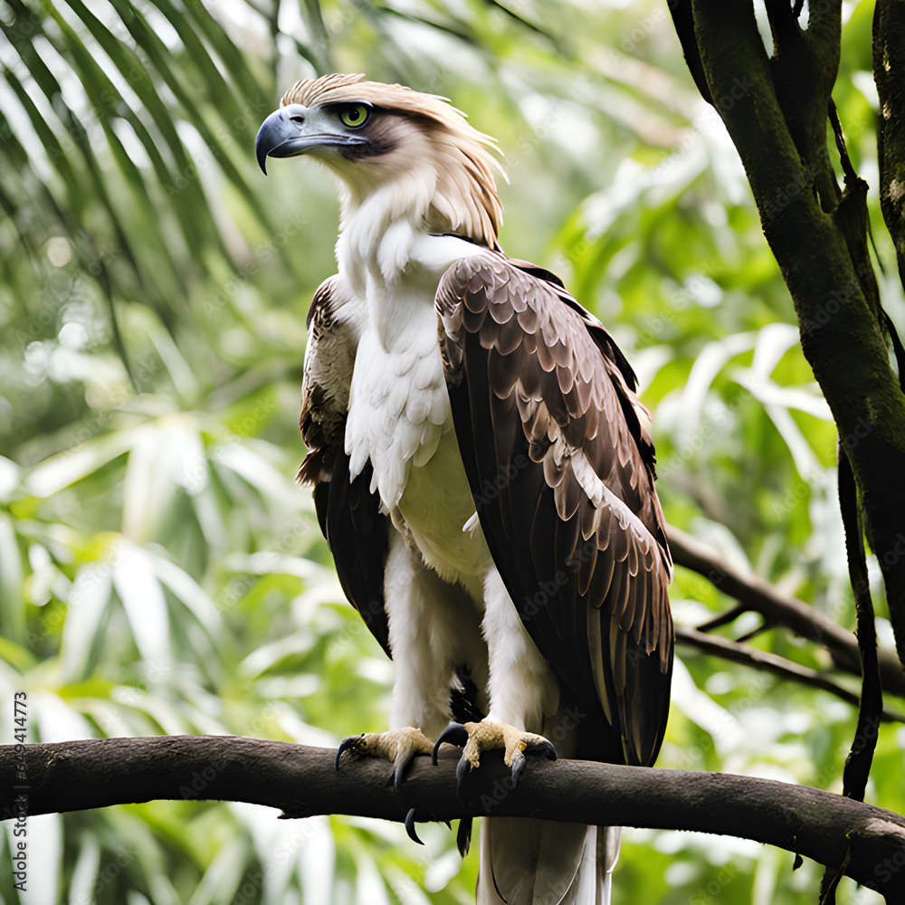 ภาพถ่าย Stock The Philippine eagle (Pithecophaga jefferyi) is one of ...
