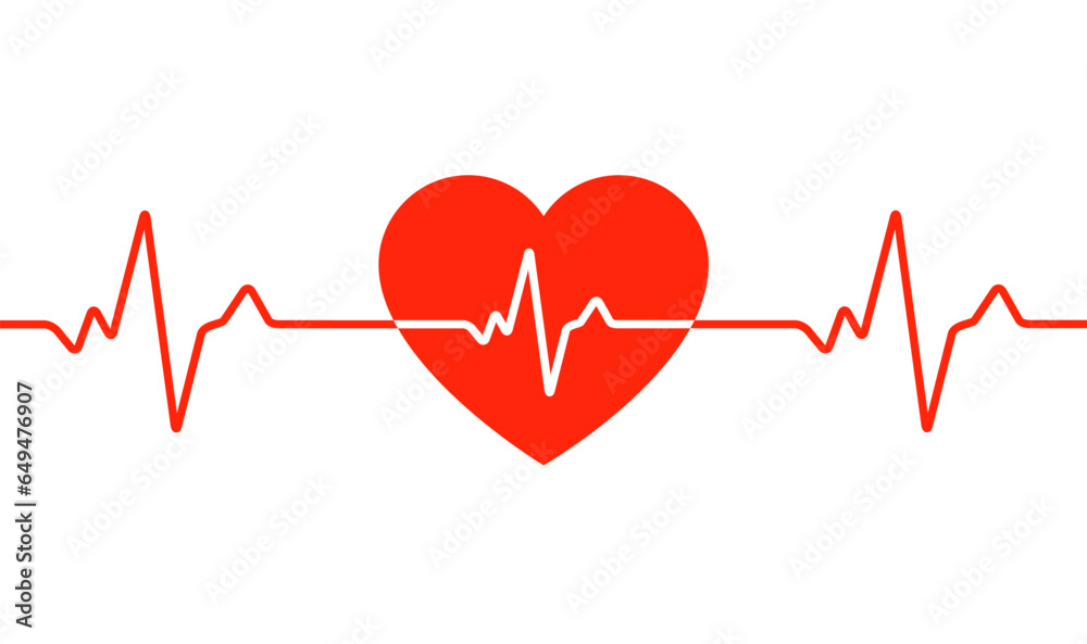 Heartbeat ecg electrocardiogram vector graph wave line. Ekg cardio ...