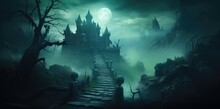 Spooky Halloween Castle Free Stock Photo - Public Domain Pictures