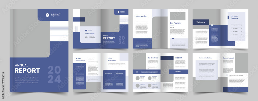 Annual Report, Multipage company profile design, Brochure template ...