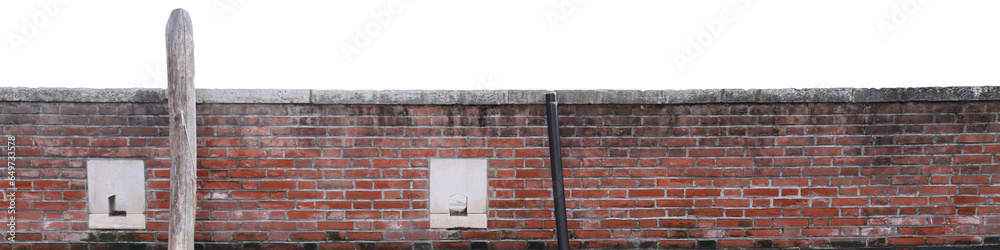 Textured stone fence with rectangular blocks isolated PNG photo with ...