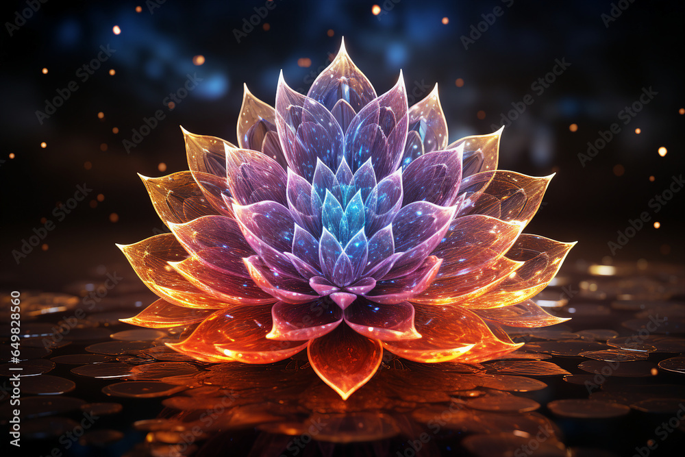 Generative AI image wallpaper of positive human aura meditation nature ...