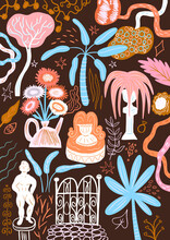 Garden Flowers Vintage Poster Free Stock Photo - Public Domain Pictures