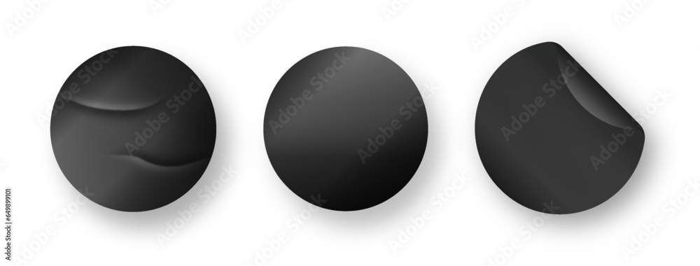 Black paper stickers, price tags Isolated on transparent background ...