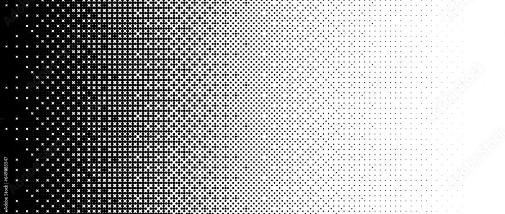 Pixelated bitmap gradient texture. Black and white dither pattern ...