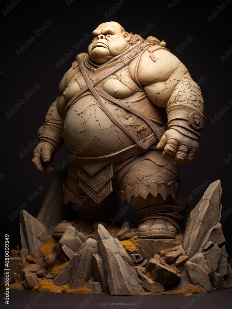Fat ugly orc giant fairy tale character. AI Stock Illustration | Adobe ...