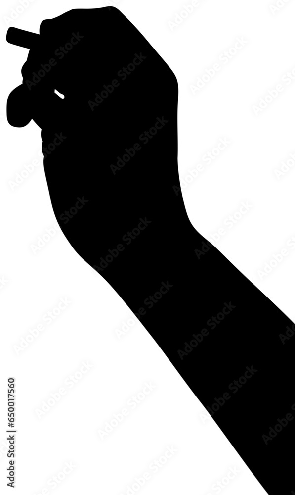 Digital png silhouette of hand holding car keys on transparent ...