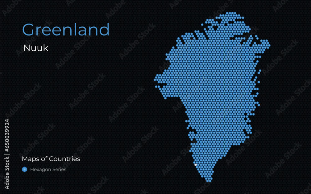 Greenland, Nuuk. Creative vector map. Maps of Countries. European ...