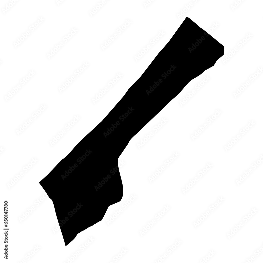 Gaza Strip map, Palestinian territories. Stock Illustration | Adobe Stock