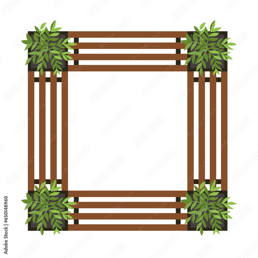 Benches with plants for architectural floor plans. Entourage design ...