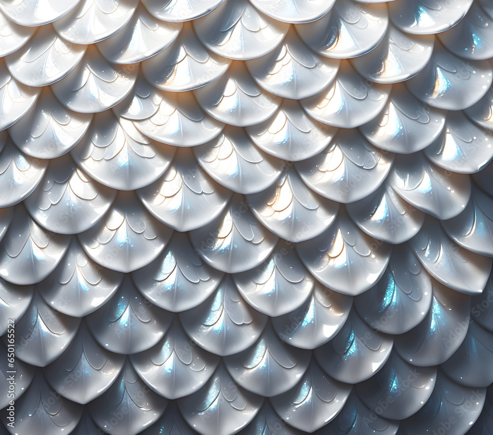 white dragon scale texture background image. Close-up 3D fantasy image ...