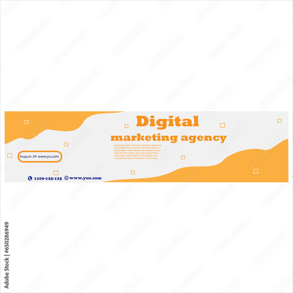 Vector de Stock Information Technology Linkedin Banner Design Gradation ...