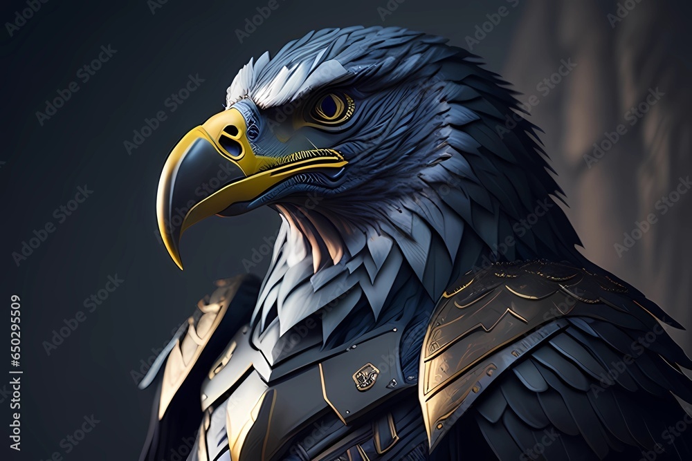 Eagles in armor are unique and interesting creatures. This creature has ...