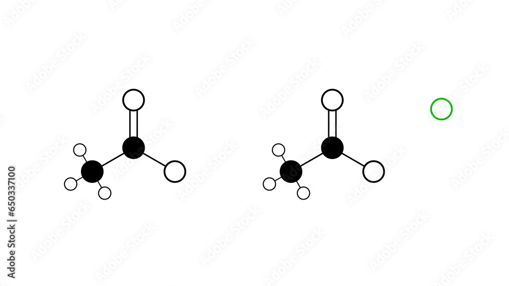 calcium acetate molecule, structural chemical formula, ball-and-stick ...