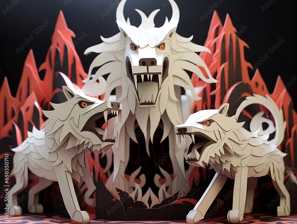 Underworld Unfolded: Crafted Paper Cerberus in Storybook World ...