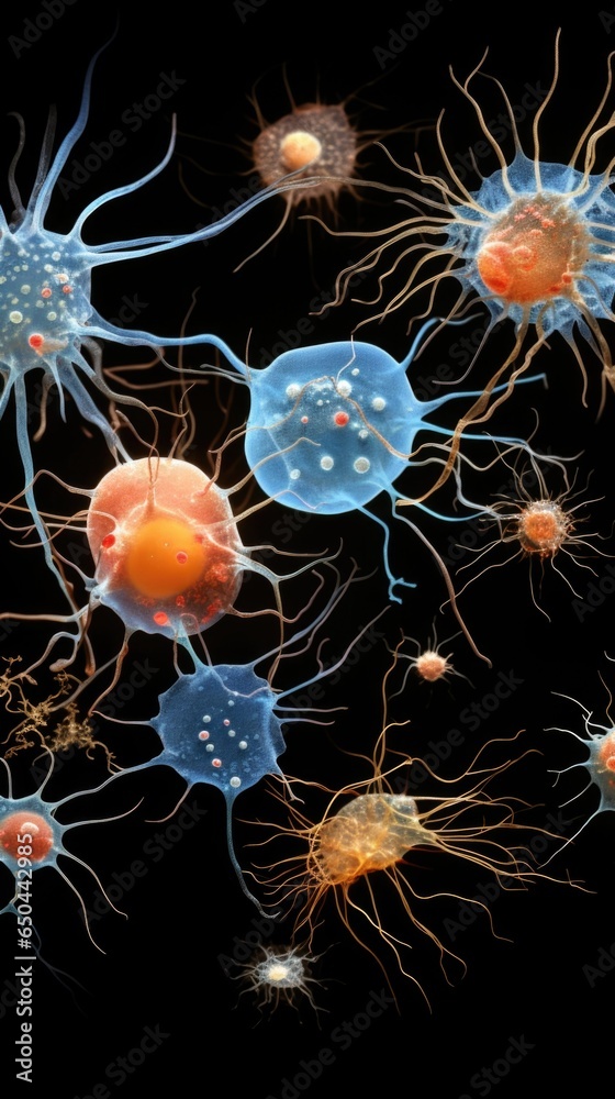 Detailed macro photograph exhibiting the diverse morphologies and ...