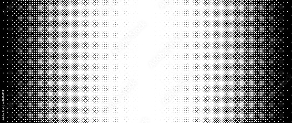 Pixelated bitmap gradient texture. Black and white dither pattern ...