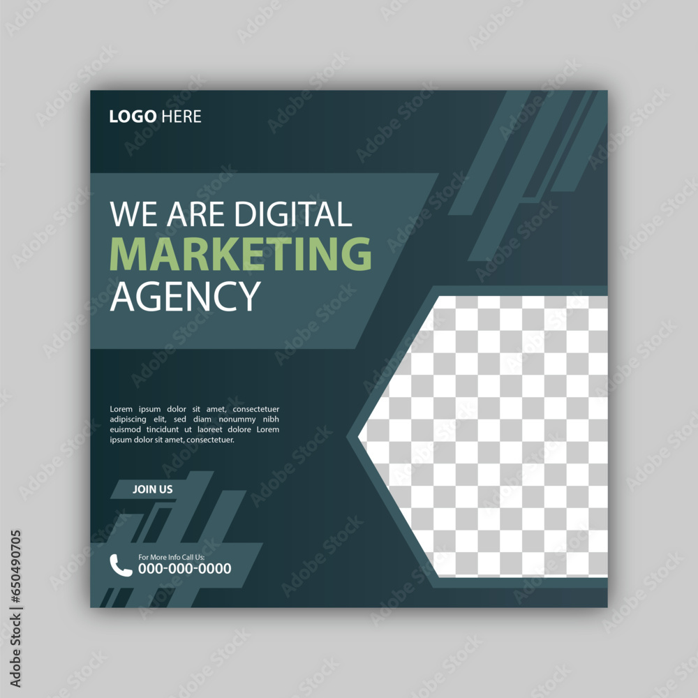 Corporate and digital business marketing promotion post design or ...