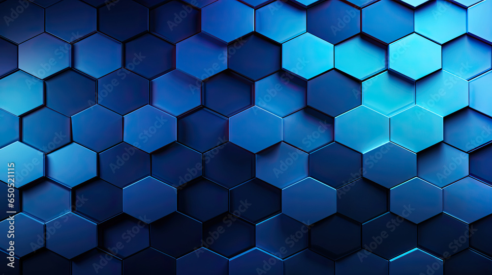 Blue Honeycomb hexagonal geometric shape Microscopic cell structure ...