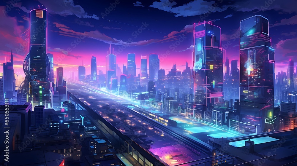 Cyberpunk streets illustration, futuristic city, dystopic artwork at night, 4k wallpaper ...