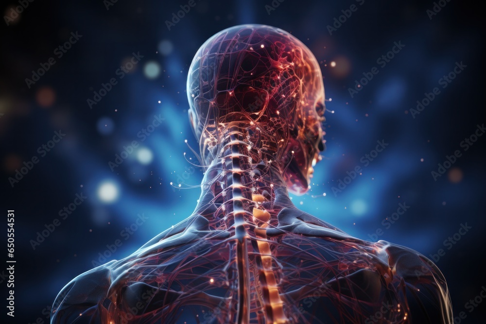 3d medical illustration of inflamed organs in human body. Medical and ...