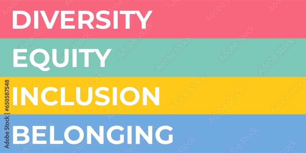 Illustration Stock DEIB letters on colorful background. Diversity ...
