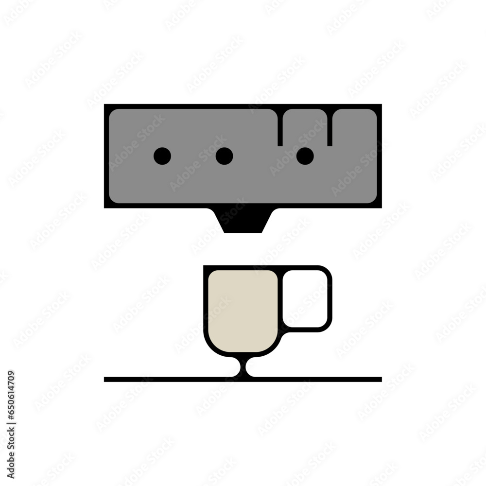 picto logo icones et symbole cafe cafetiere machine a cafe expresso ...
