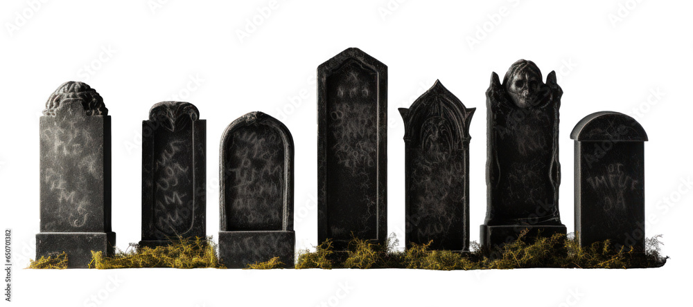 tombstones, png file of isolated cutout object on transparent ...