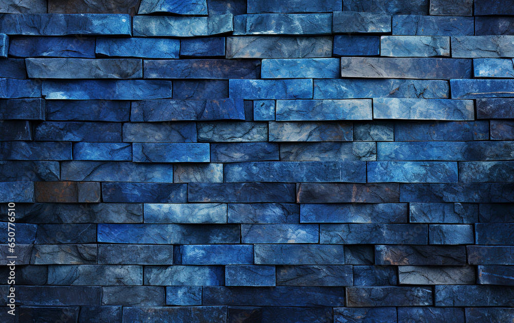 Seamless texture background in shape of bricks in blue color ...